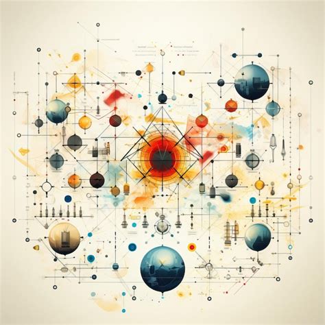 Premium Vector Geometric Vector Science Elements On White Background S