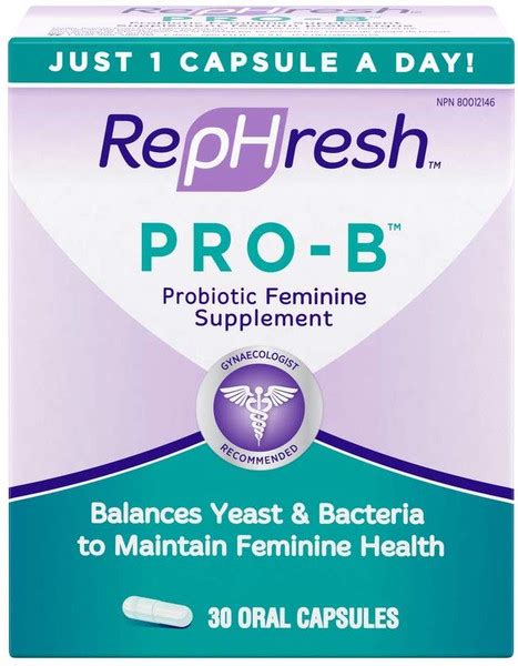 Rephresh Pro B Probiotic Feminine Supplement 30 Count Capsules Pack Of 2