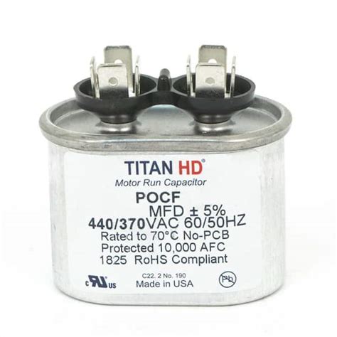 Packard Titan Pro 10 Mfd 440 Volt370 Volt Dual Voltage Oval Run