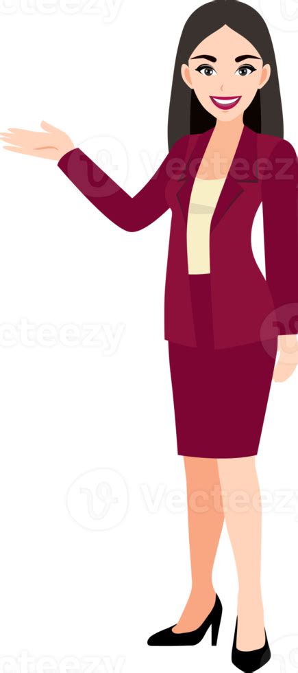 Mujer De Negocios Dibujos Animados Personaje Colocar Hermosa Negocio