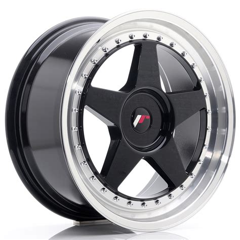 Jr Wheels Jr6 18x85 Et20 40 Blank Glossy Black Wmachined Lip