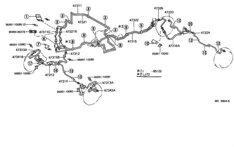 Toyota Land Cruiser 70lj70lv Mnxw Powertrain Chassis Brake Tube