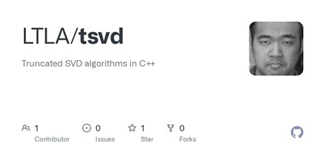 Github Ltlatsvd Truncated Svd Algorithms In C