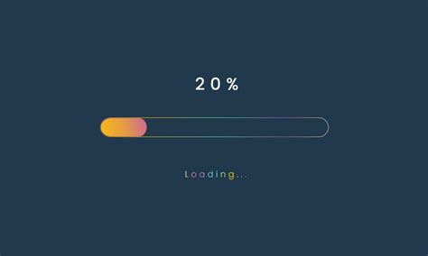 20 Percent Rainbow Loading Bar Luplouad User Interface Colorful Futuristic Loading Symbol A