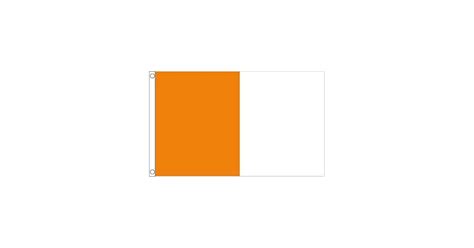 White Flags With Orange