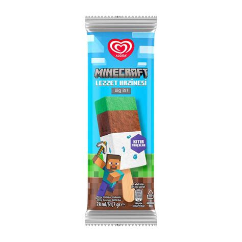 Algida Minecraft Stick 78 Ml Tekli Dondurmalar Sütlü Tatlı Dondurma Süt Kahvaltılık