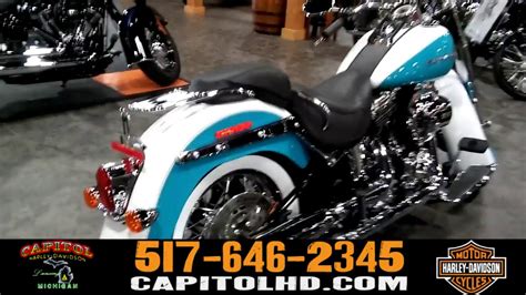 2017 Harley Davidson Softail Deluxe For Sale Tealwhite Youtube