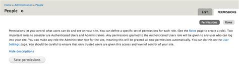 Permissions Checkboxes Have Disappeared On The Admin Page For Administrator Users Drupal Answers