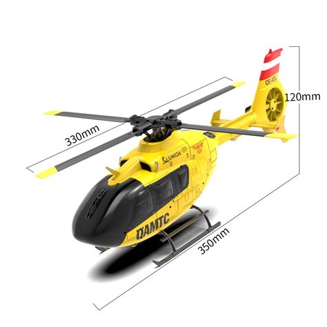Yxznrc F06 2 4g 6ch 1 36 Ec135 Scale Yellow Fuselage Flybarless Rc