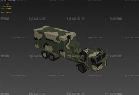 军用指挥车 控制车模型 装甲车／坦克模型库 3ds Max Max 模型下载 Cg模型网