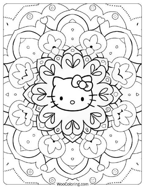 Charming Hello Kitty Mandala For Young Artists In 2025 Hello Kitty