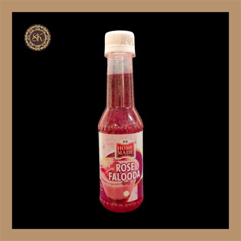 Home Made Rose Flalooda Syrup Rk Home Made Natural Syrup 200 Ml