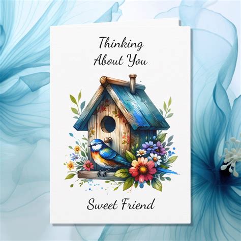 Thinking About You Sweet Friend Card Zazzle Cards For Friends