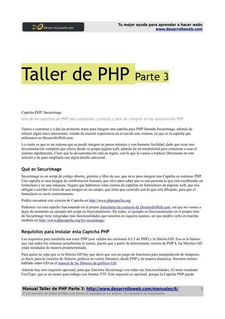 Manual Taller Php Marcus Programador Udocz