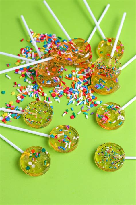 Homemade Lollipops Recipe Sprinkle Lollipops Tutorial