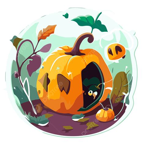 Pumpkin In A Cube Vector Pumpkin Life Cycle Pumpkin Life Cycle Clipart Cartoon Pumpkin Life