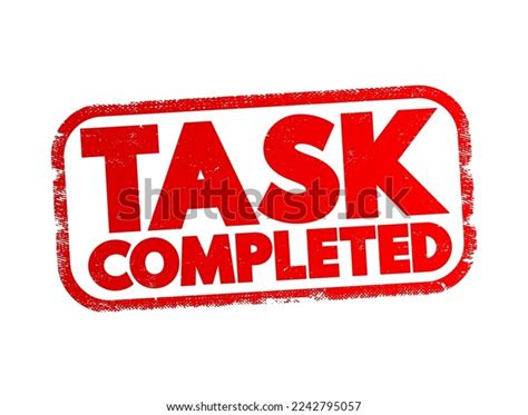 Task Completed Text Stamp Concept Background Stock Vector Royalty Free