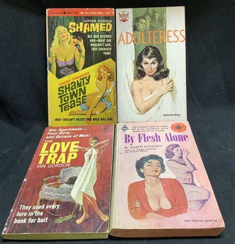 Lot 4 Pulp Fiction Erotica Books 1960s Gordon Auction