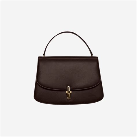 더 로우 소피아 10 레더 백 다크 브라운 The Row Kream