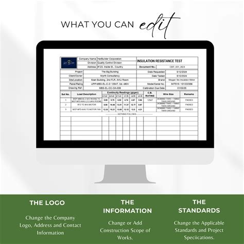 Insulation Resistance Test Form Electrical Insulation Test Electrical