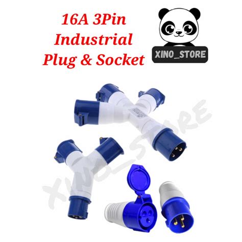Waterproof 16a 240v 3pin Industrial Plug And Socket Single Phase