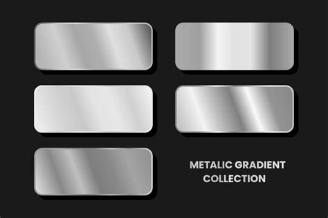 Collection Of Silver Chrome Metallic Gradient 46008677 Vector Art At