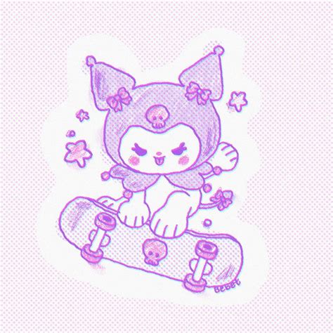 𝕀𝕧𝕖𝕥𝕥𝕖 On Instagram Kuromi Doing A Sick Af Trick On Her Skateboard