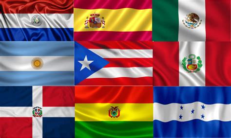 Hispanic Flags Collage