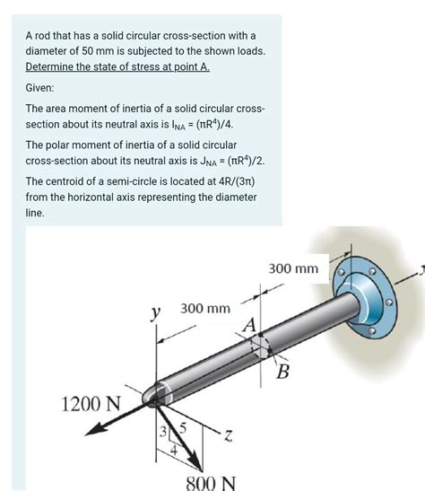 A Rod That Has A Solid Circular Cross Section With A Diameter Of 50 Mm