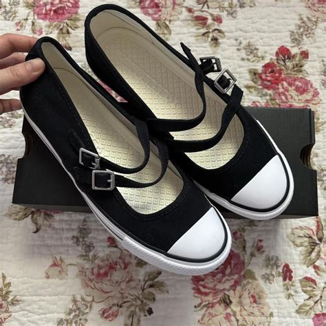 Converse Mary Janes 🐈‍⬛ New In Packaging Just Got Depop Black