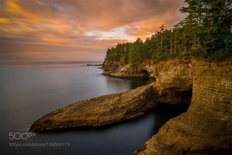 Sunset Over Cape Flattery On Washingtons Olympic Nature Beach