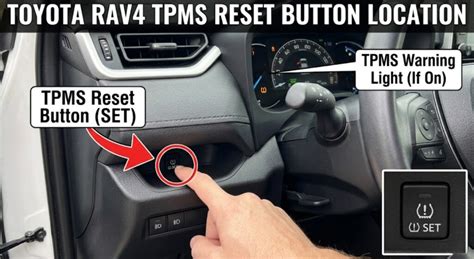 Toyota Rav4 Tpms Reset Button Location By Year And Gen