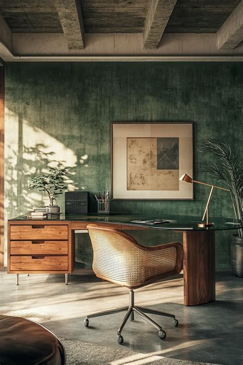 Mid Century Modern Office Organization Timeless Design With Functional