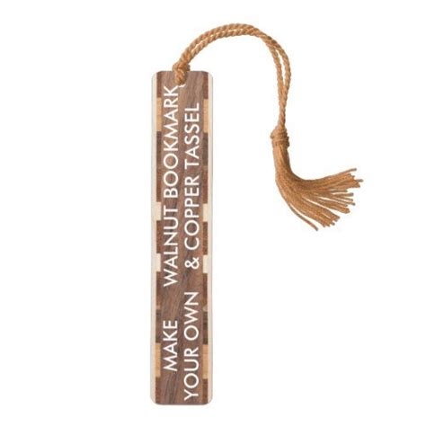 Custom Personalized Walnut Wood Bookmark And Tassel Custom Bookmarks