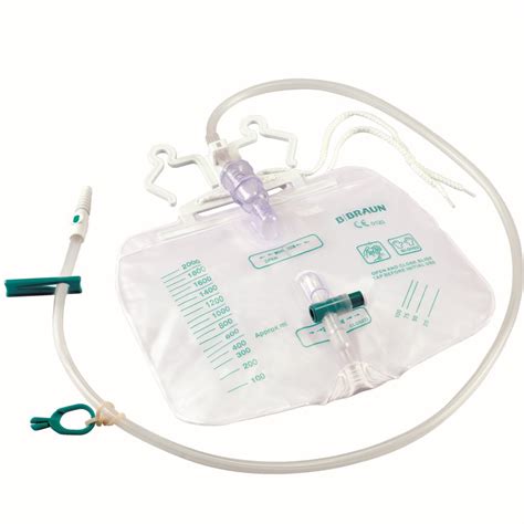 Bolsa De Recogida De Orina Estéril 2000ml Con Válvulas De Vaciado Y