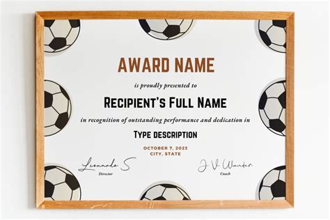 Awards Certificate Template