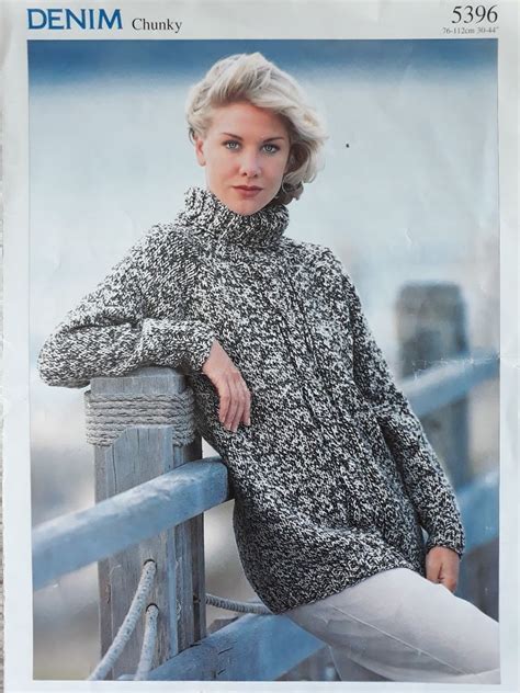 Knitting Pattern Sirdar 5396 Ladies Chunky Roll Neck Sweater Tunic