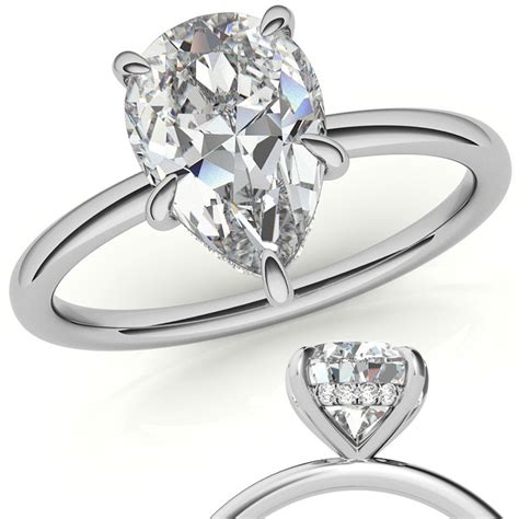 Home Try On Style Enr702 Pear With 20ct Pear Center Enr702 Pear Sample