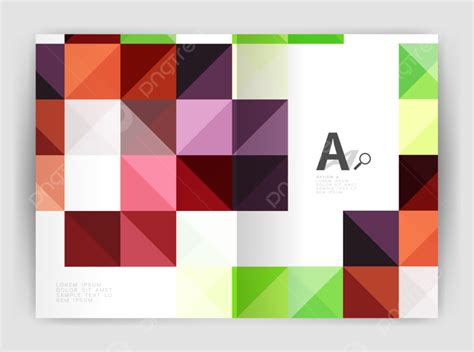 Vector Square Leaflet Template Print Background Diagram Geometric