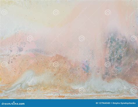 Abstract As Background Oli Painting Warm Colors High Quality Texture