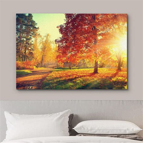 Idea4wall Autumn Fall Color Autumn Scene Fall Forest Maple Trees