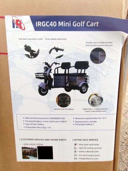 2025 Ir Mini Golf Cart Model Irgc40 Assembly Required No Title Bentley And Associates Llc