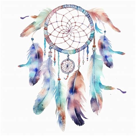 Premium Ai Image A Dream Catcher With Feathers And A Compass