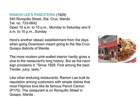 Oldest Restaurants In Manila Pps