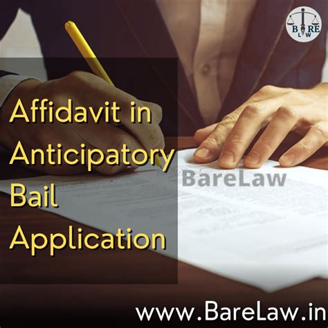 Affidavit In Anticipatory Bail Application Barelaw