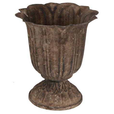 Uk Decorative Trophy Antique Mini Plant Pot Grey Brown