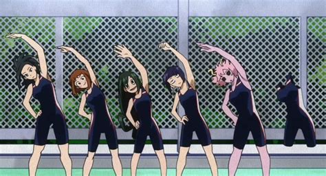 Five Women In Black Dresses Are Dancing On A Tennis Court With Their