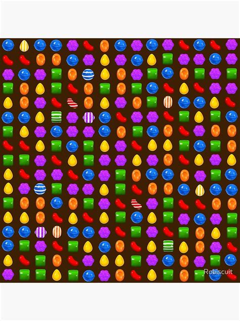 Candy Crush Grid Poster For Sale By Robiscuit Redbubble