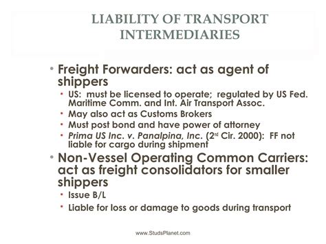 Carriage Of Goods And Liability Of Air And Sea Carriers Ppt