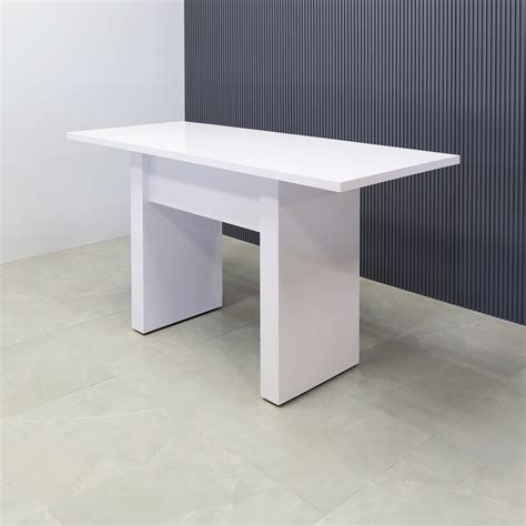 Windsor Bar Table In White Gloss Laminate 72 In Stock 25